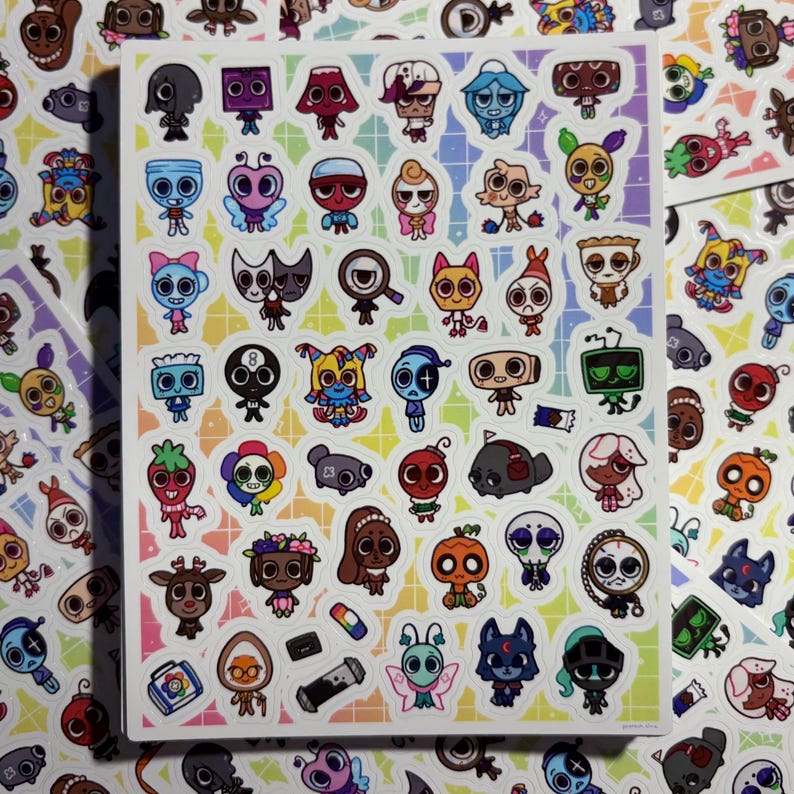 NEW Mini Toons Sticker Sheet !! - Etsy Ireland