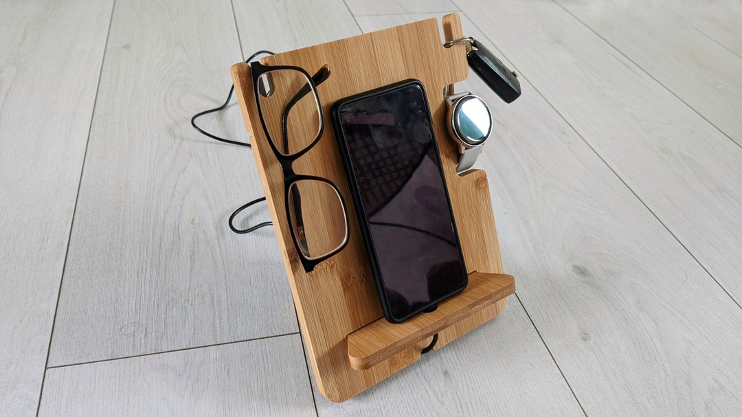 Personalised Bamboo Docking Station Crafted From Solid Bamboo 10mm ...