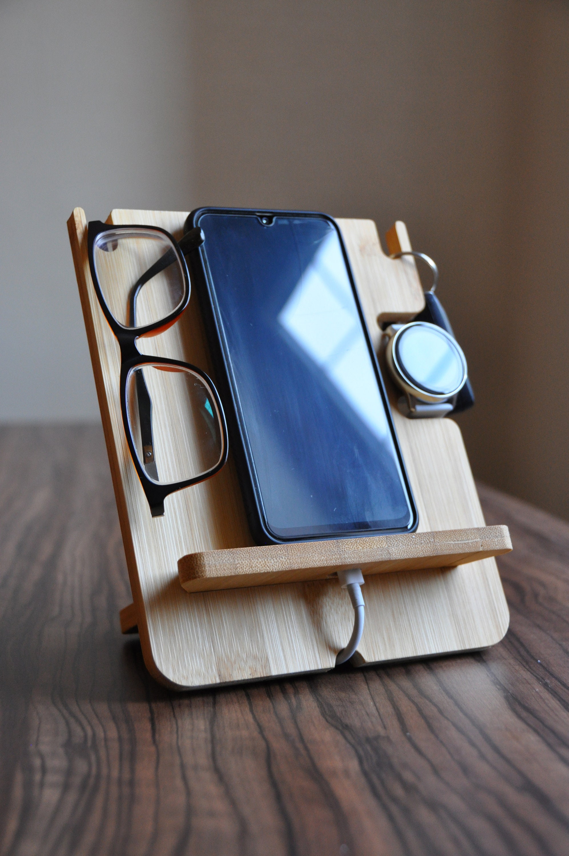 Personalised Bamboo Docking Station Crafted From Solid Bamboo 10mm ...