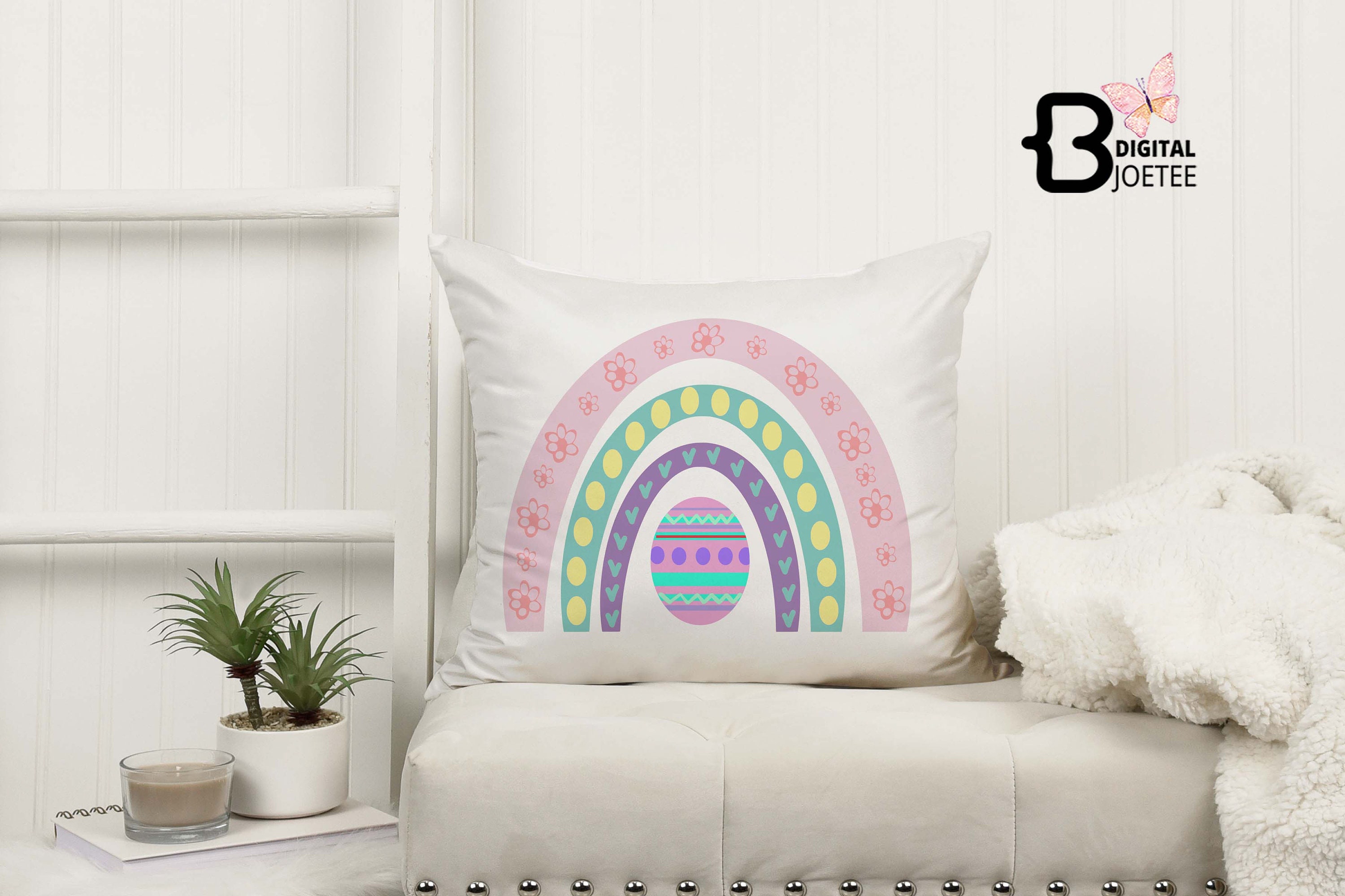 Easter Rainbow Clipart, Easter SVG, Egg Rainbow Png, Easter Sticker ...