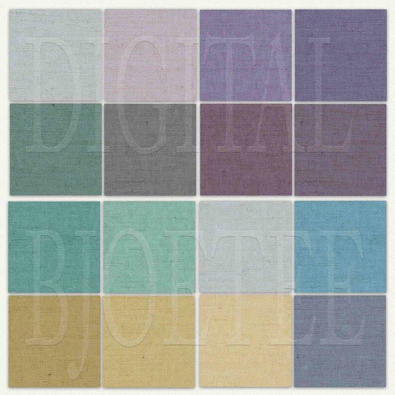 Digital Paper Pack, Fabric Textures, Winter Colors Papers, Digital ...