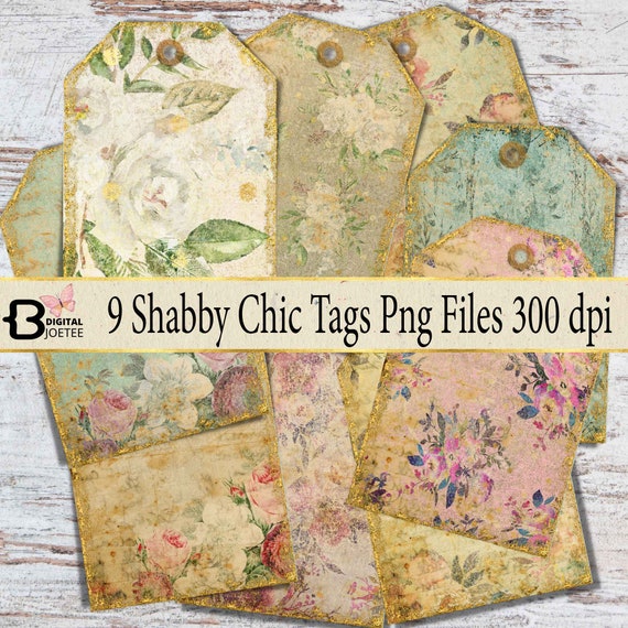 Printable Tags Shabby Chic Floral Printable Gardening Labels | Etsy