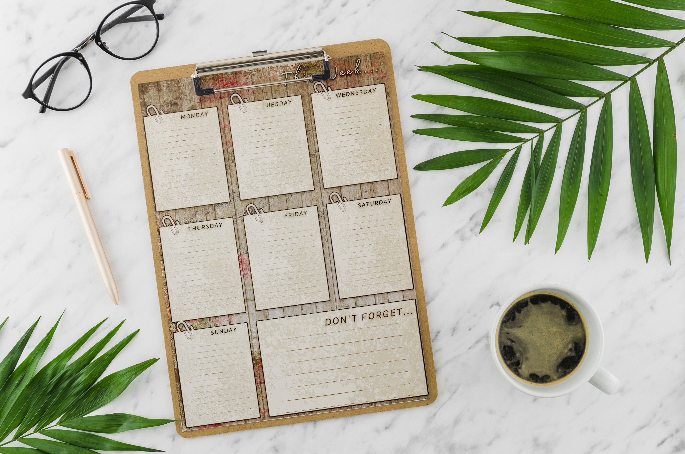 Weekly Planner Printable to Do List Print at Home Diary - Etsy