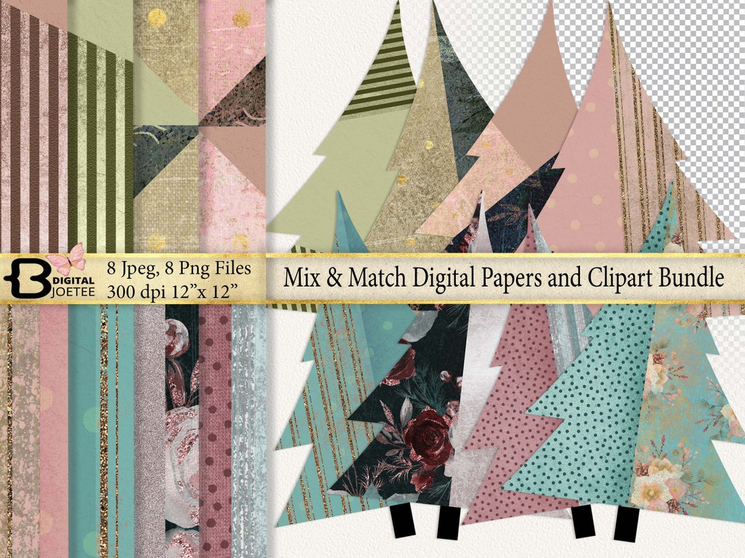 Christmas Clipart, Xmas Digital Paper, Grunge Christmas Background ...