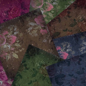 Grunge Floral Digital Paper, Flower Vintage Background, Antique ...