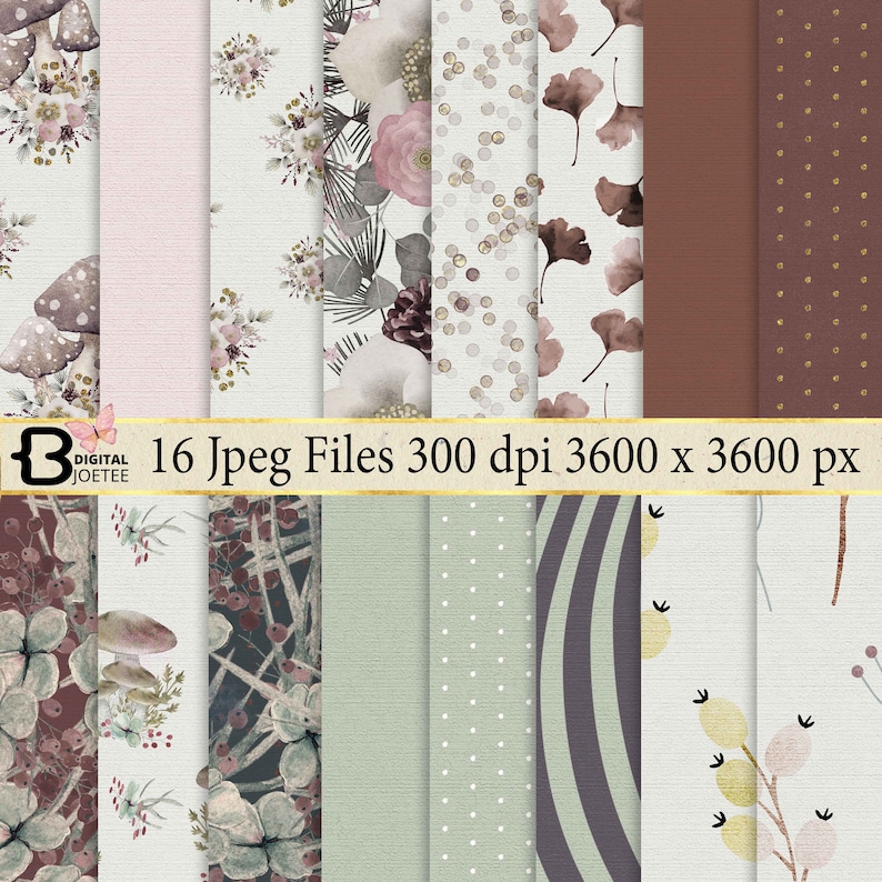 Digital Craft Paper Pack Fall Digital Paper Digital - Etsy
