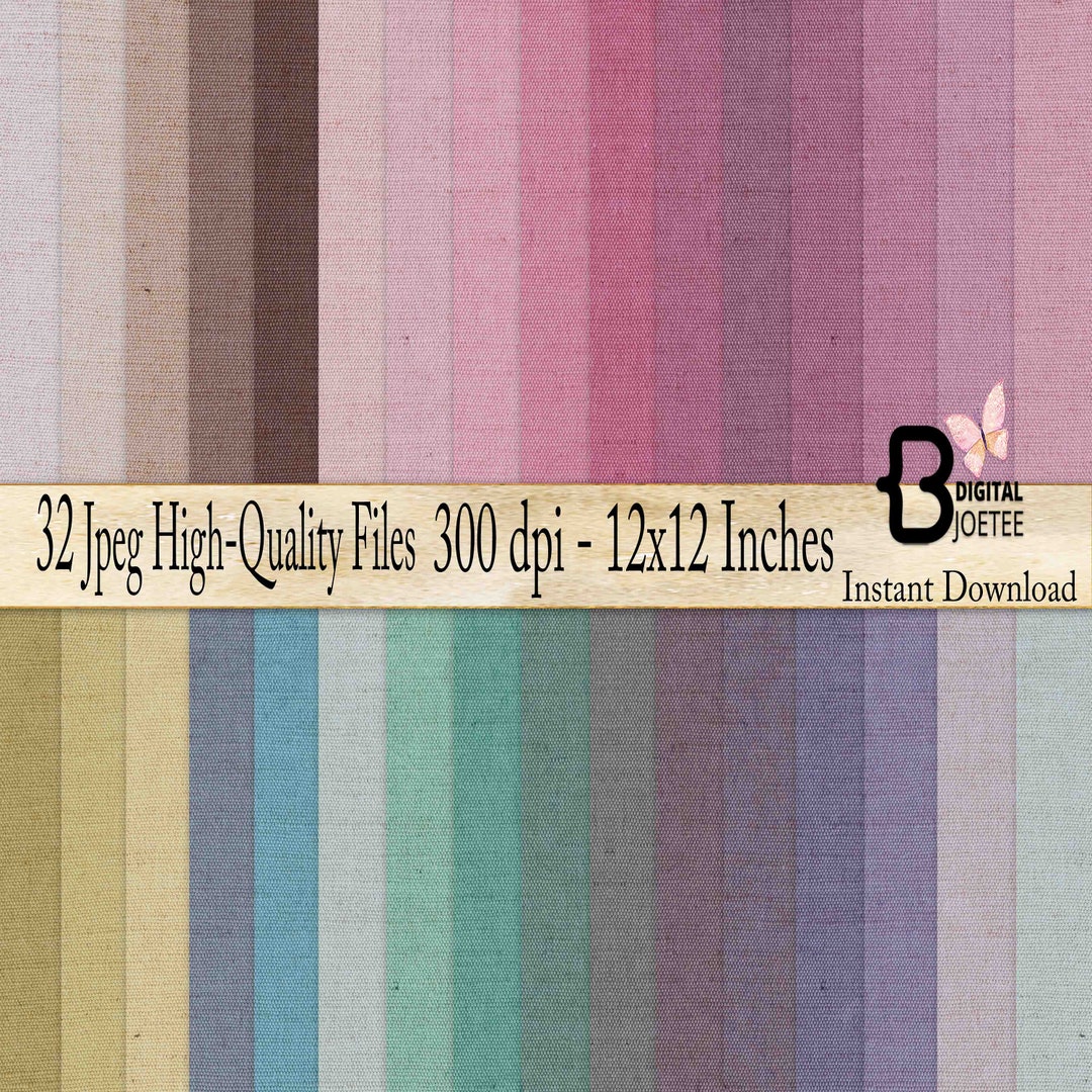 Digital Paper Pack, Fabric Textures, Winter Colors Papers, Digital ...
