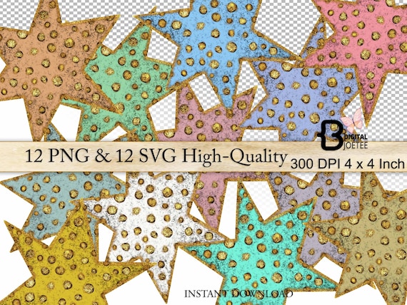 Pastel Stars Clip Art