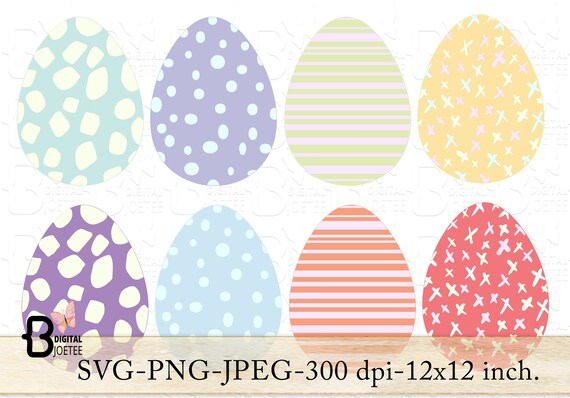 Pastel Easter Eggs Clipart
