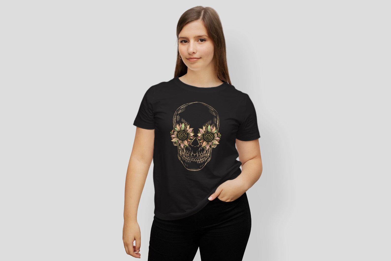 Sunflower Skull Png, Skull Lover Png, Skull Clipart, Digital Download ...