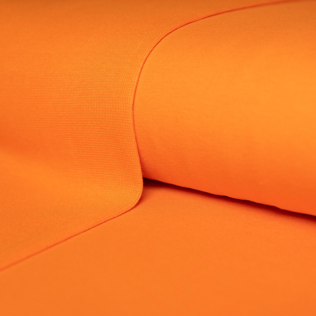 Plain Bright Orange Cotton Jersey, Solid Stretch Knit Fabric, 220gsm - Etsy