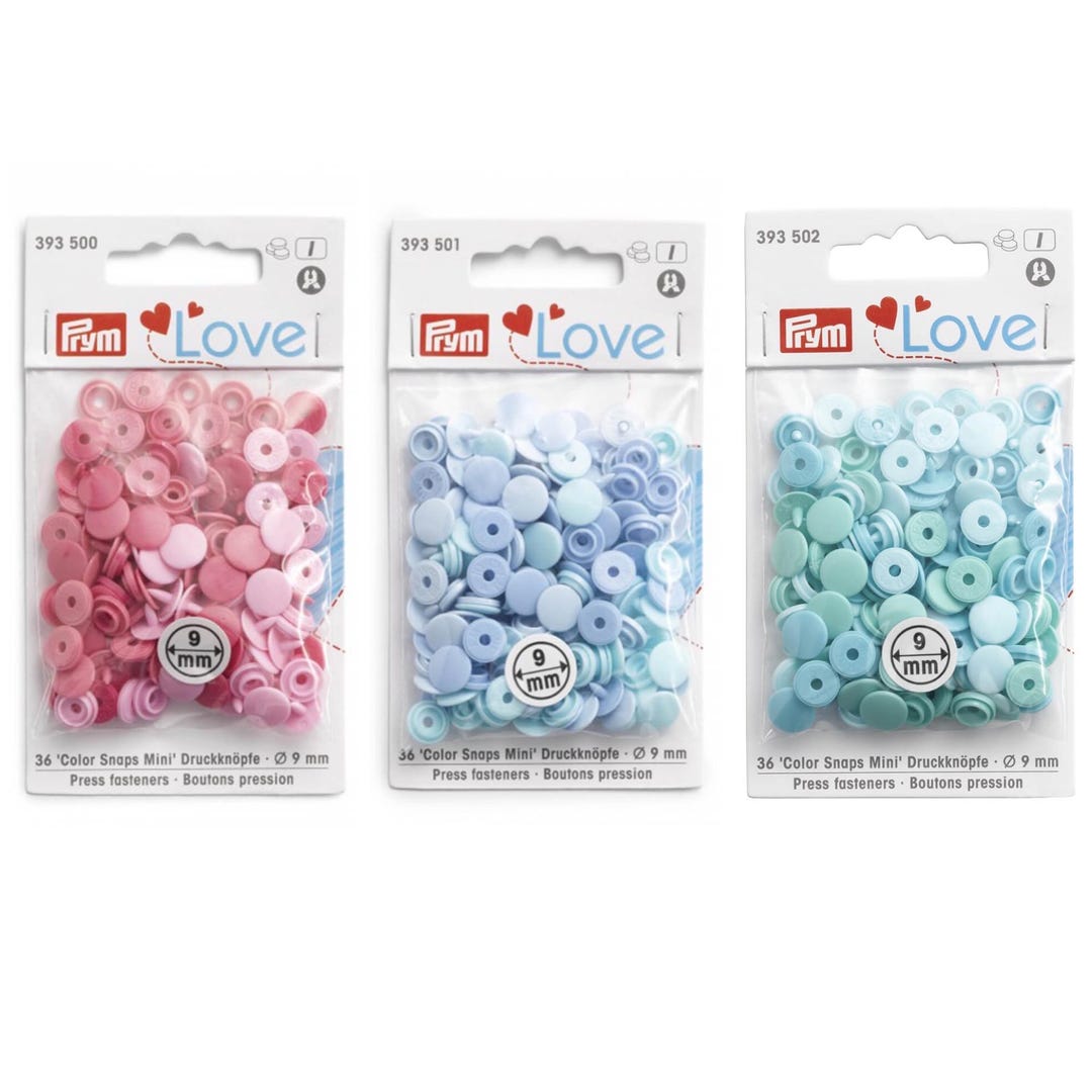 Prym Mini Colour Snaps, 9mm Diameter Non-sew Snap Fasteners, 36 Pack - Etsy