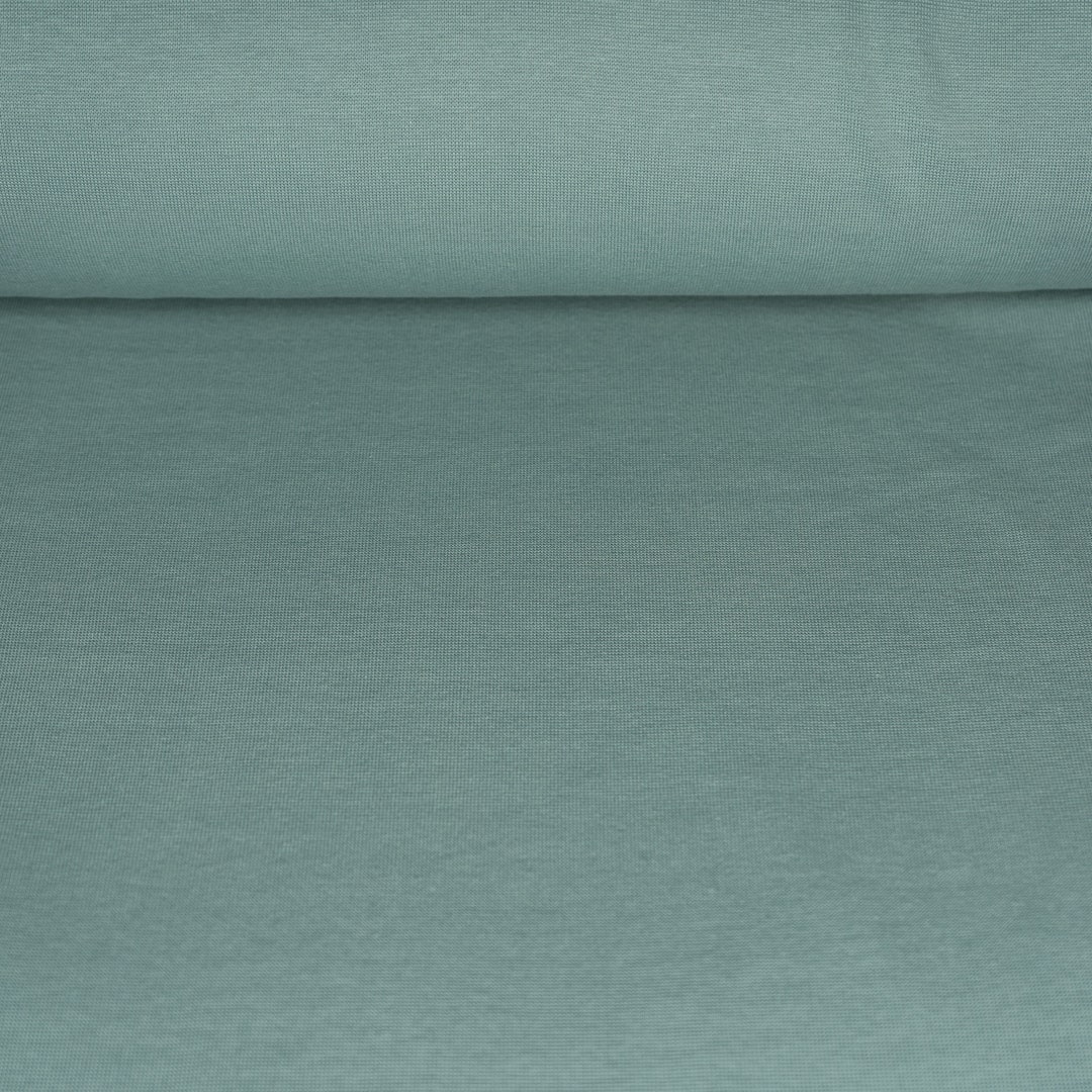 Plain Sea Green Jersey Ribbing, Solid Stretch Knit Fabric for Cuffs and ...
