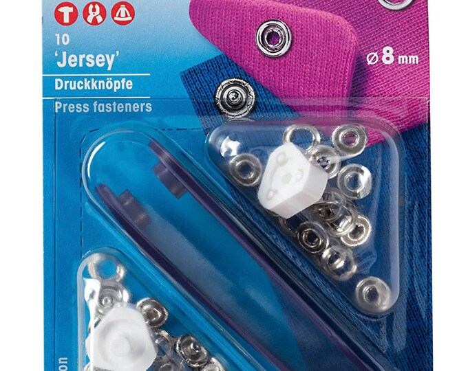 Prym Non Sew Jersey Fasteners Ring 8mm, Prym Metal Snaps 390100 - Etsy
