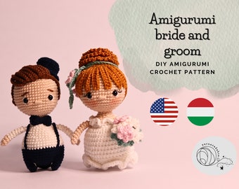 Bride and Groom Amigurumi Crochet Doll Pdf Pattern the Perfect Wedding ...