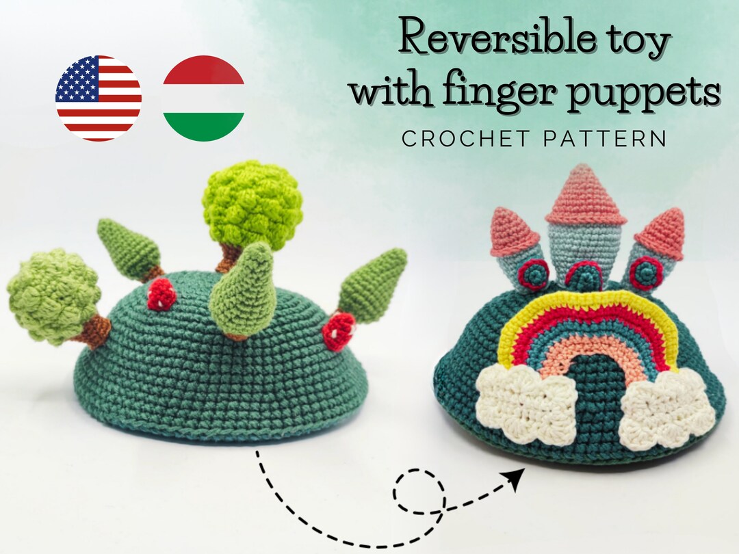 Reversible Amigurumi Toy With Crochet Finger Puppets - Etsy