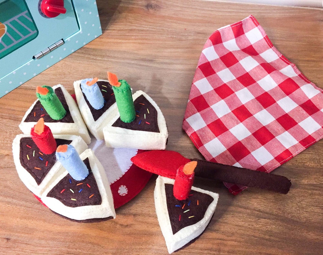Felt Magnetic Birthday Cake, Felt Food Toy - Etsy