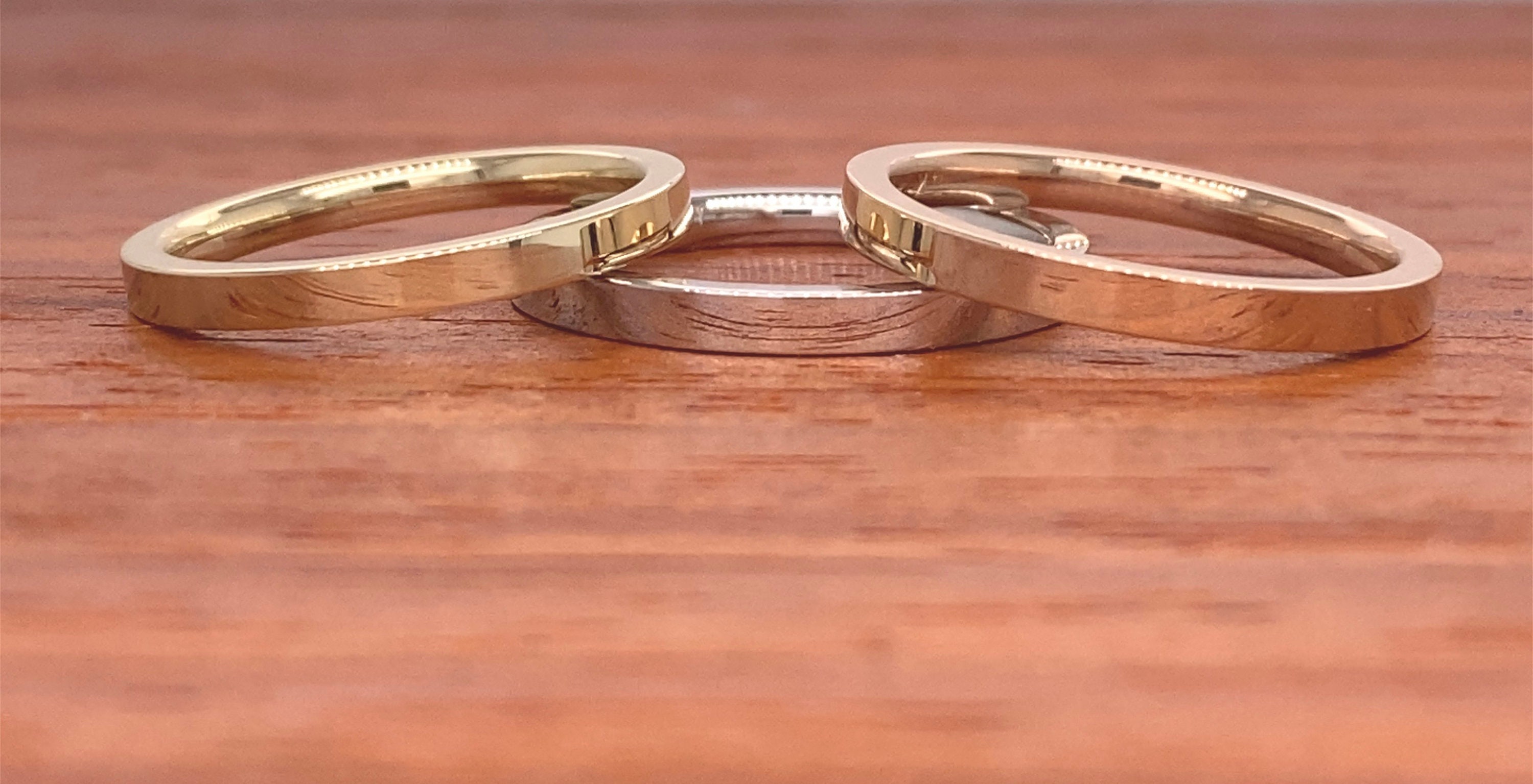 2MM 14K Solid Gold Square Edge Ring 14k Gold Stackable Band - Etsy