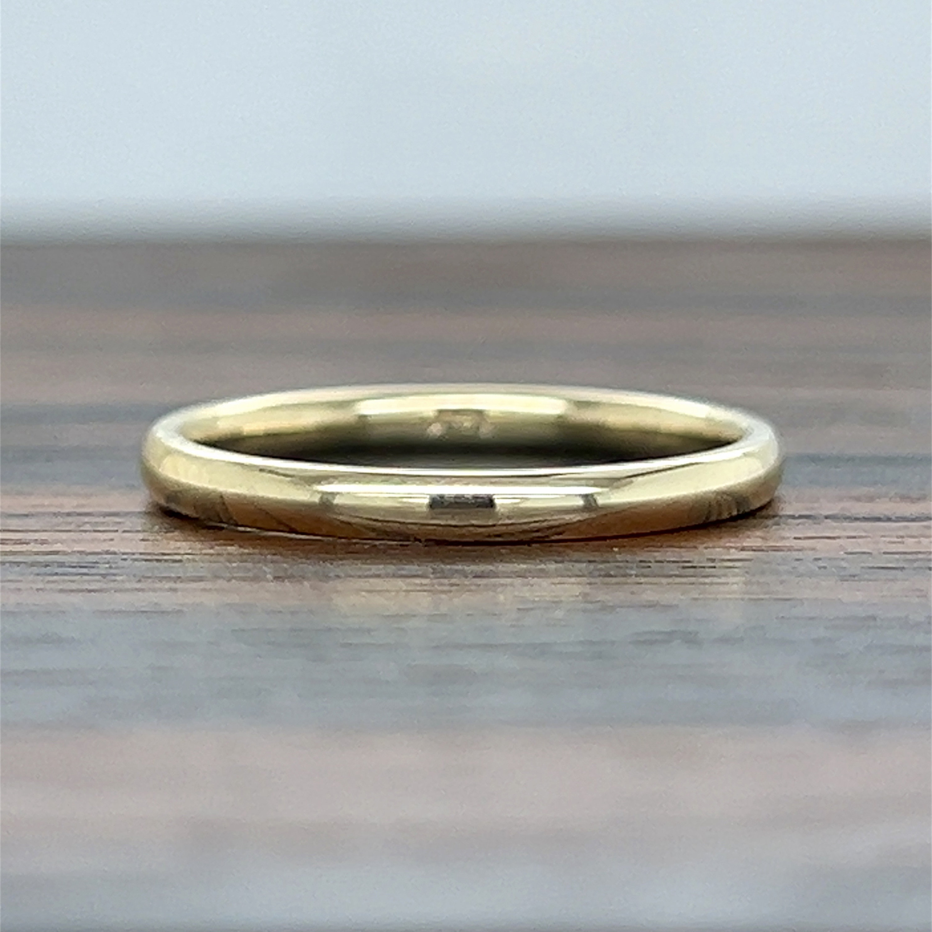 14K Solid Gold Band (2MM) | 14k Stackable Band | 14k Minimalist Dainty ...