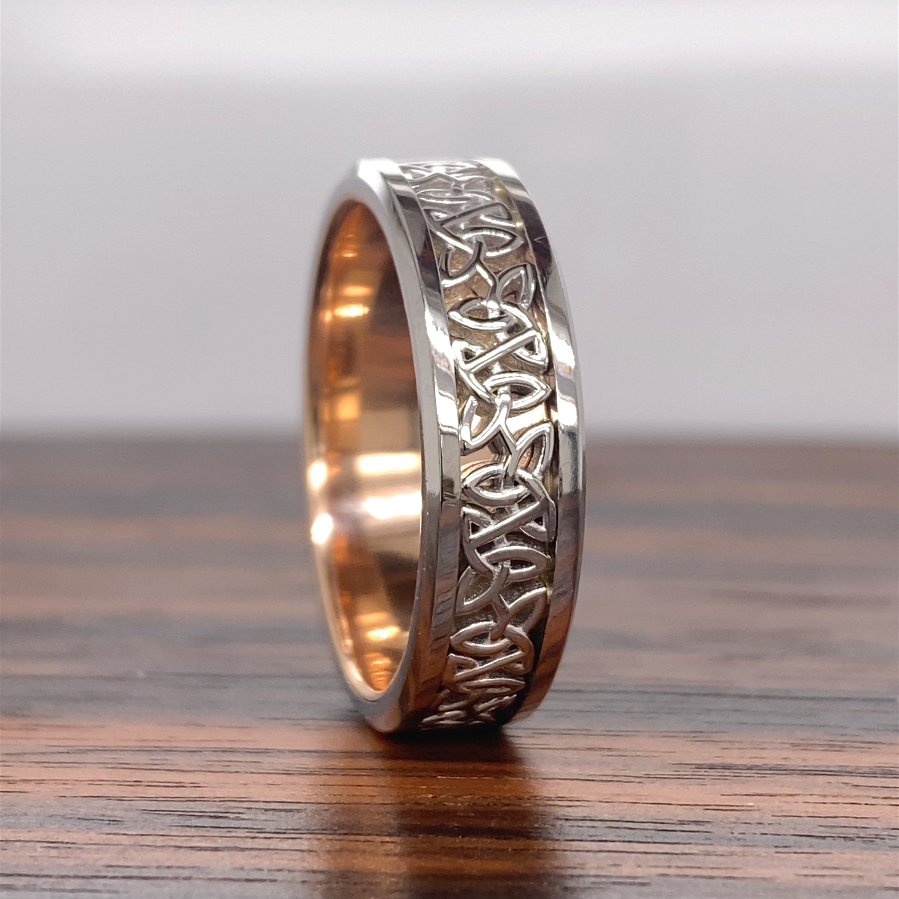 14k Gold Men's Celtic Wedding Band Mens Celtic Wedding - Etsy