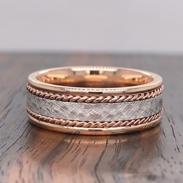 Rustic Wedding Band - Etsy