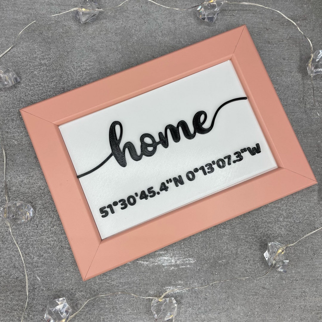 3D Photo Frames Home Personalized With GPS Coordinates - Etsy