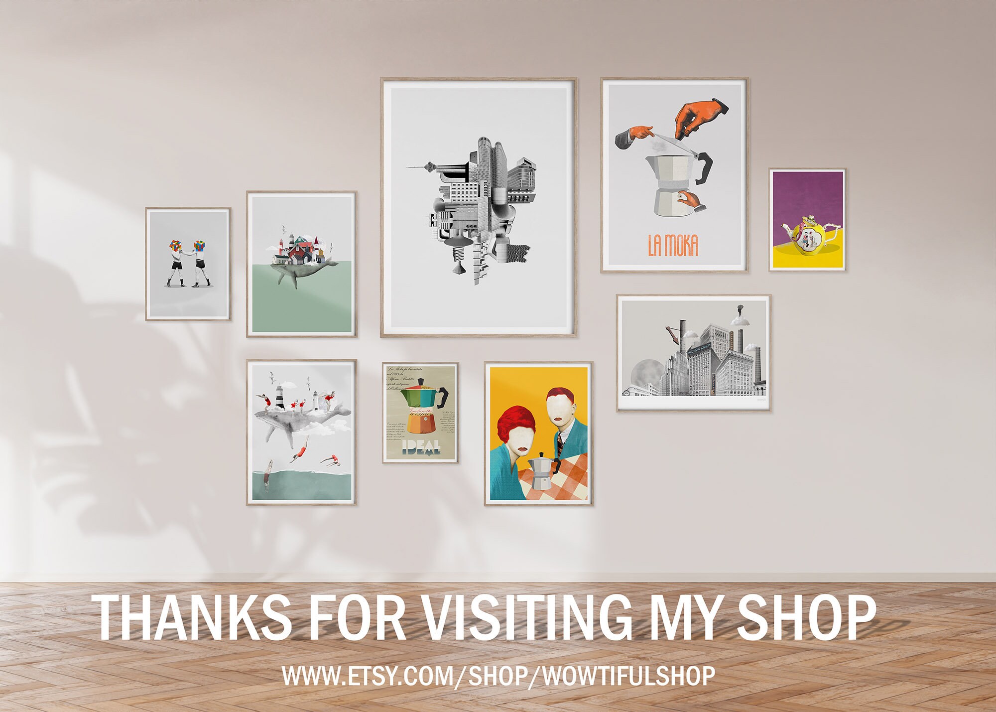Moka Pot Print, Surreal Collage Art, Vintage Coffee Poster Art, Retro ...