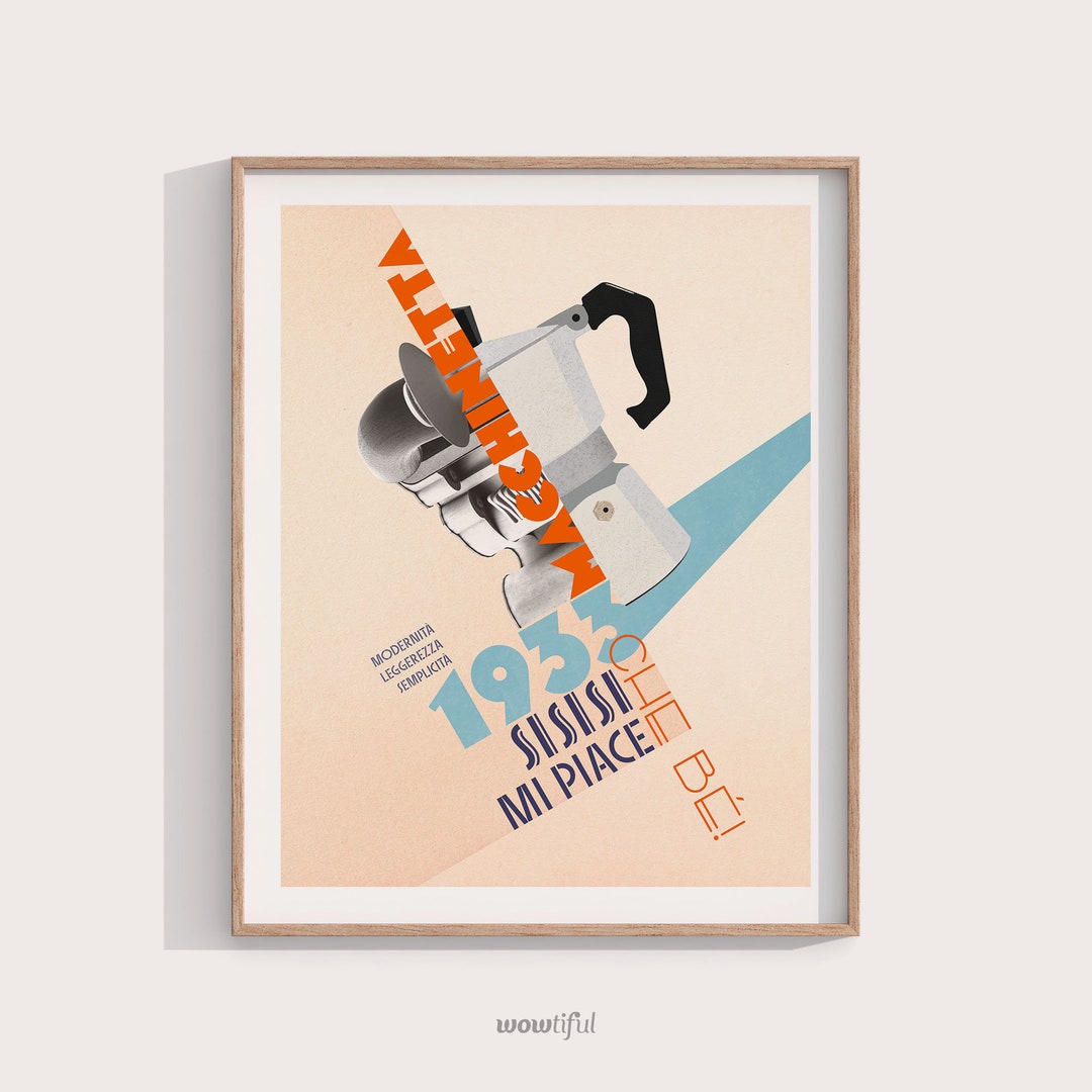 Moka Pot Print, Surreal Collage Art, Vintage Coffee Poster Art, Retro ...