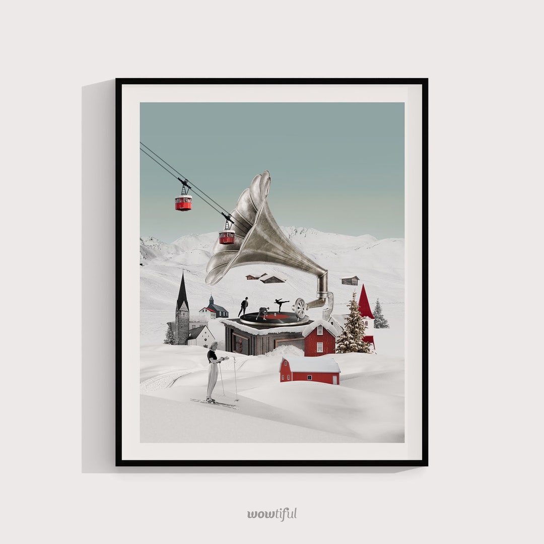Surreal Christmas, Surreal Collage Art, Christmas Landscape, Surreal ...