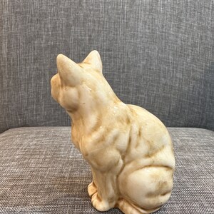 Brown and Cream Vintage Cat Figurine - Etsy
