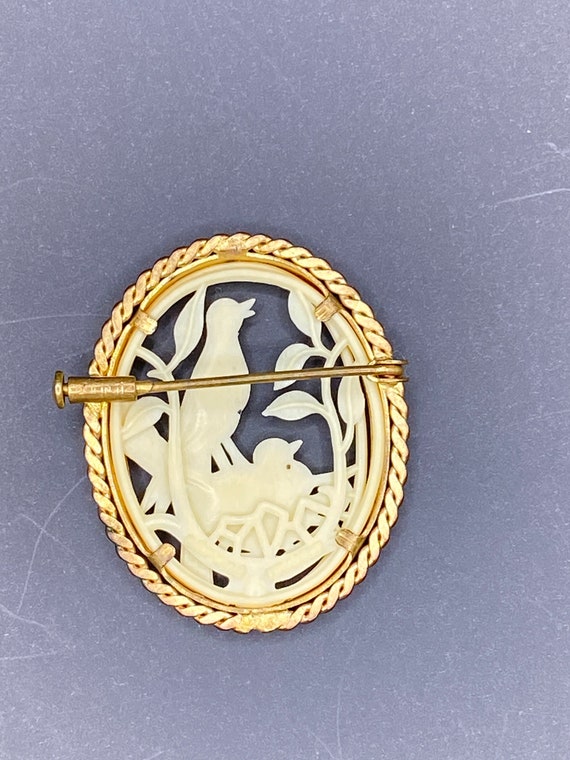 Antique Depose France Celluloid Brooch - Gem