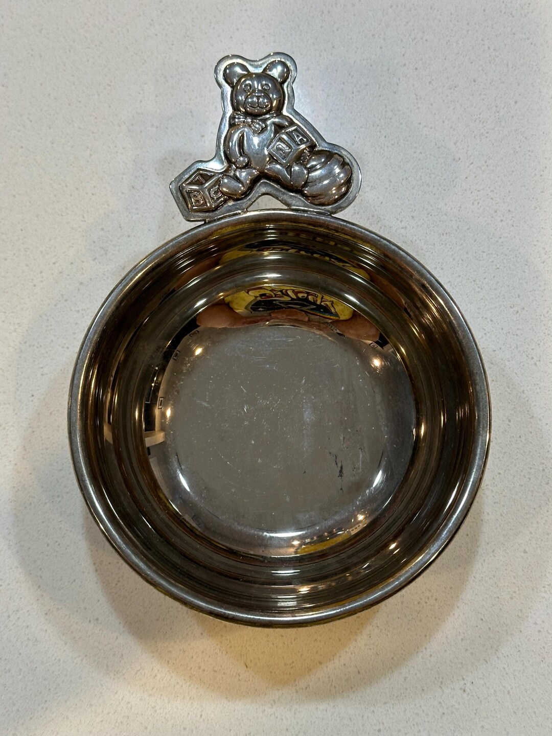 Godinger Silver Teddy Bear Baby Bowl - Etsy