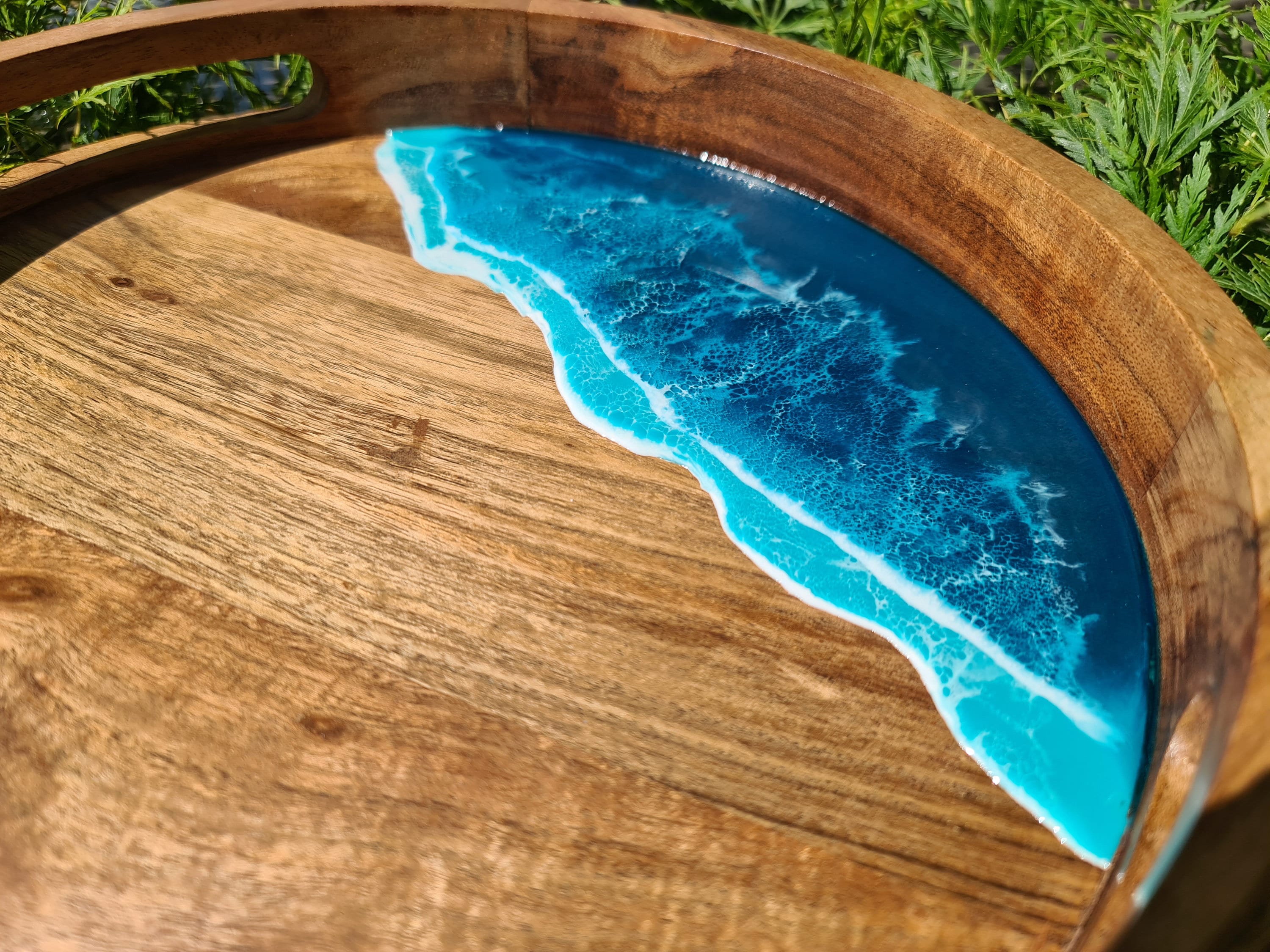 Wooden Ocean Serving Tray MADE TO ORDER Sea Waves Tray to - Etsy UK