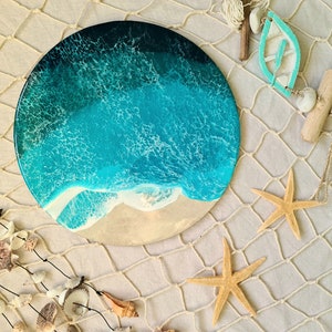 30cm Ocean Waves Art MADE TO ORDER Seascape Round Shape Wall - Etsy
