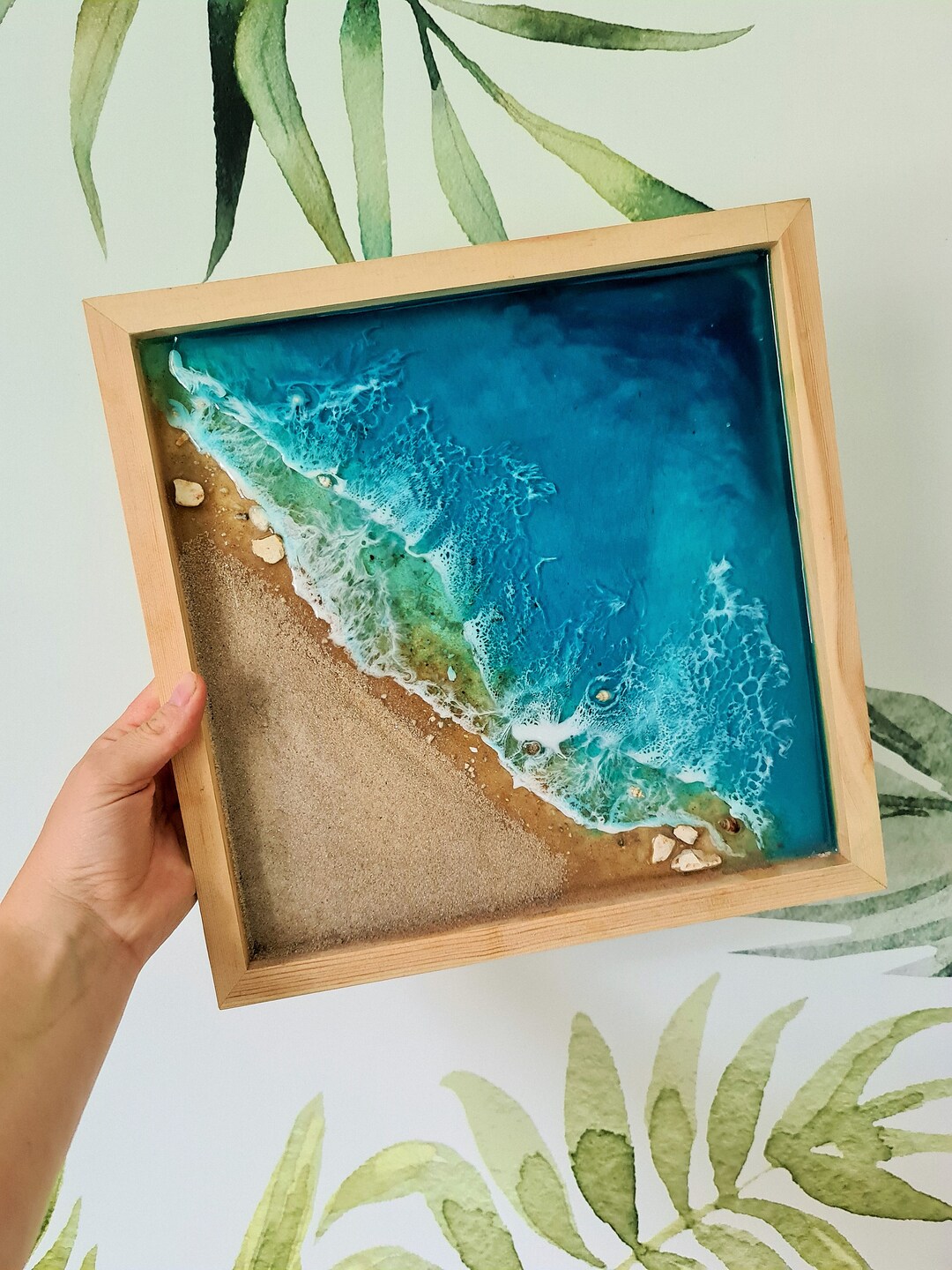 Ocean Artwork MADE TO ORDER, Beach Scene Wall Art, Realistic Resin ...