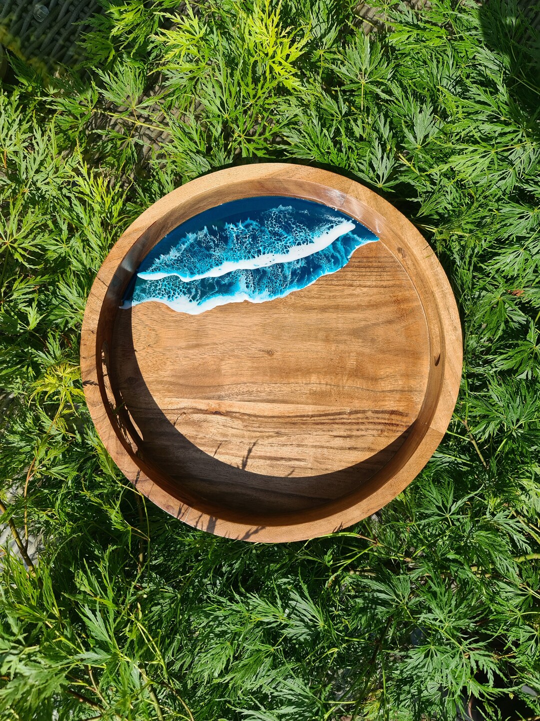 Wooden Ocean Serving Tray MADE TO ORDER Sea Waves Tray to - Etsy