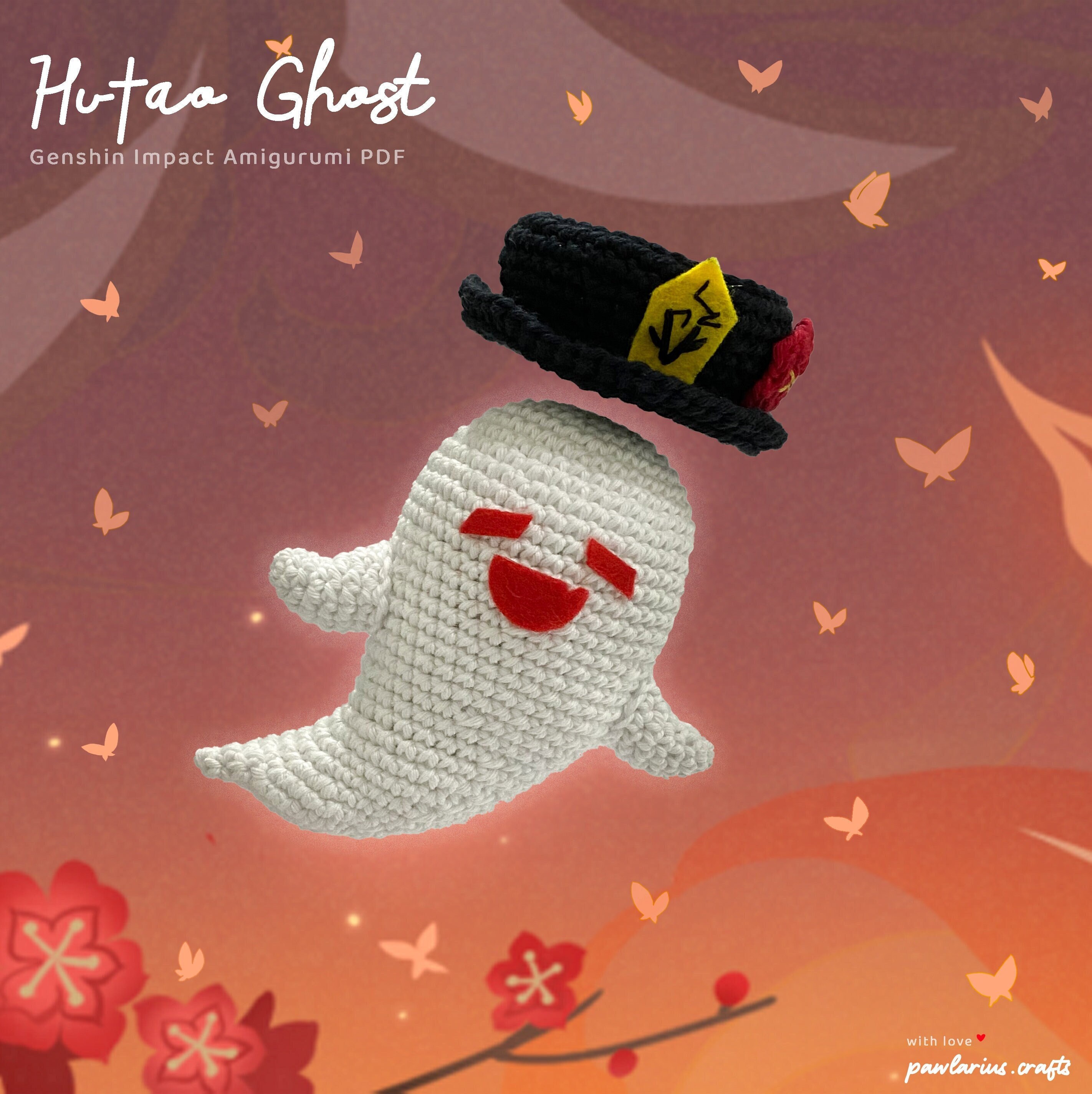 Boo Tao Hu Tao Ghost Genshin Impact Amigurumi PDF Pattern - Etsy