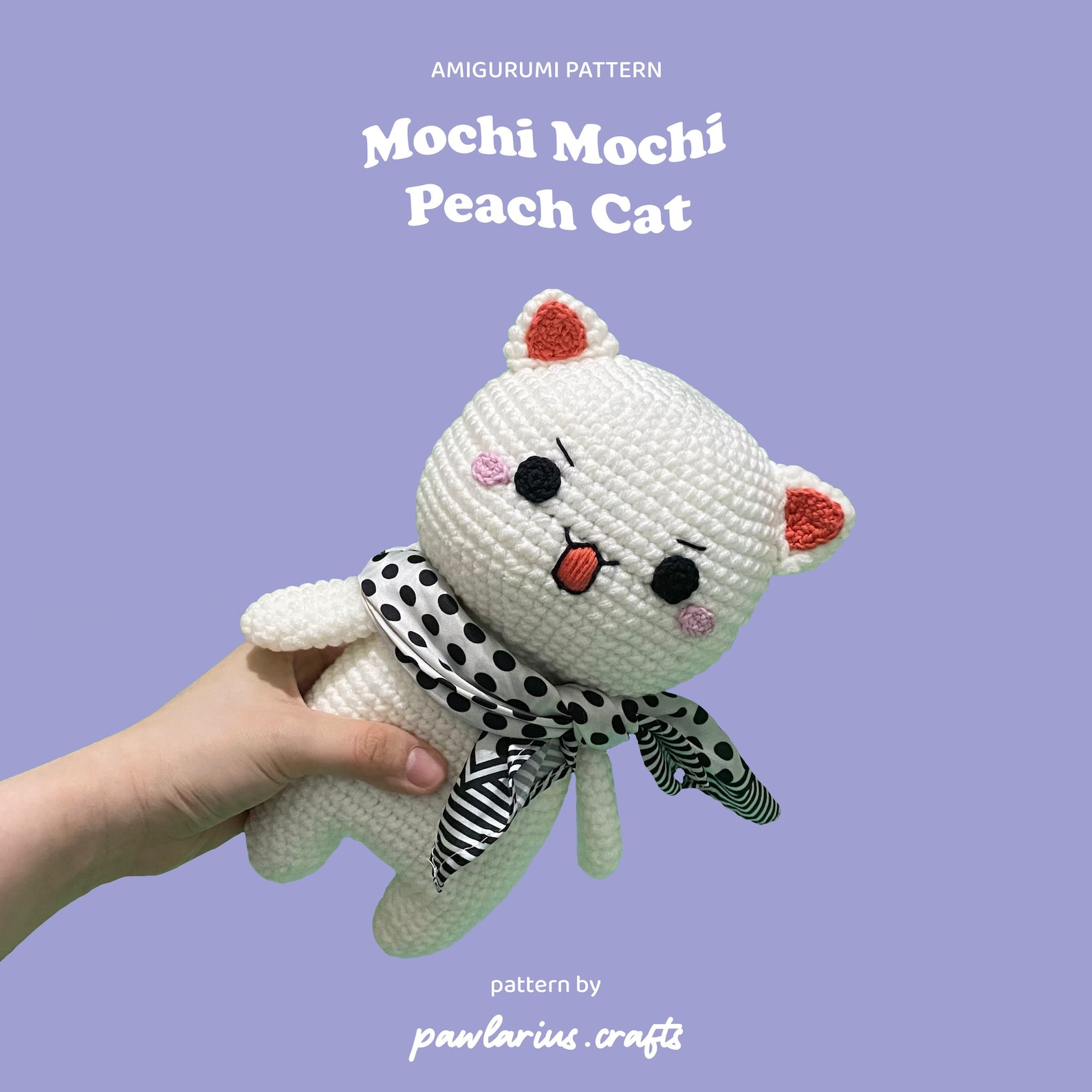 Amigurumi Pattern Mochi Peach Cat Doll - Etsy