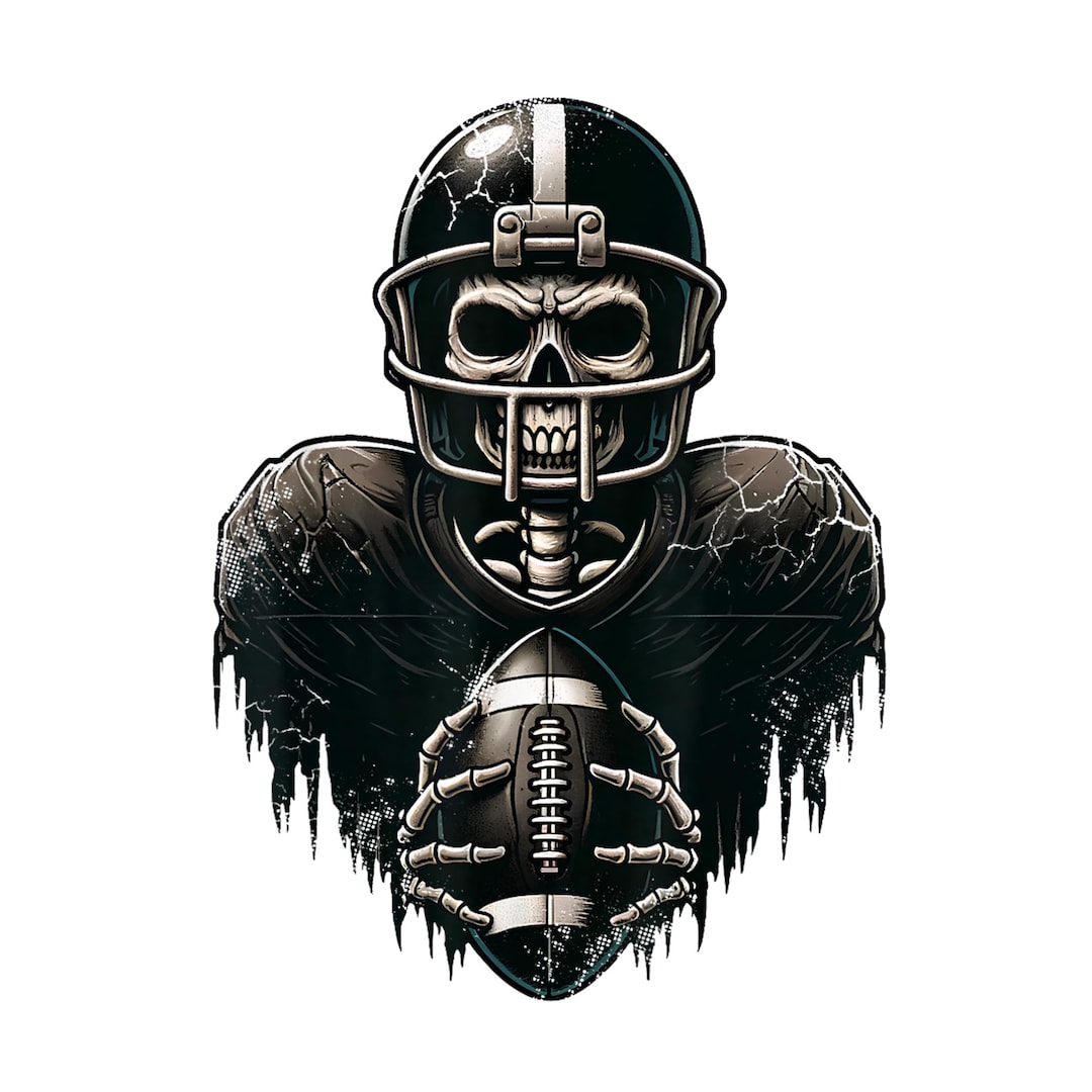 Halloween Skeleton Football Player Spooky Sports Graphic Digital Png - Etsy