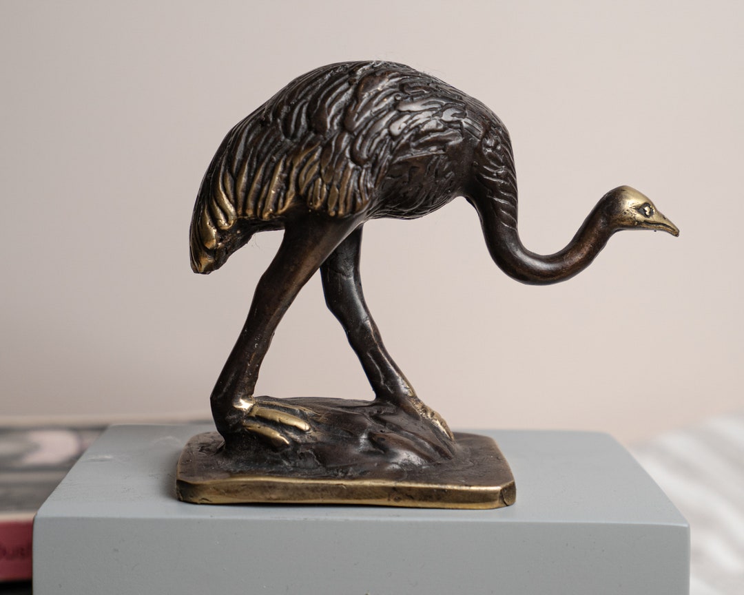 Emu Bird Bronze 4 Inch / 10 Cm, Room Decor, House Decor, Emu Statue ...