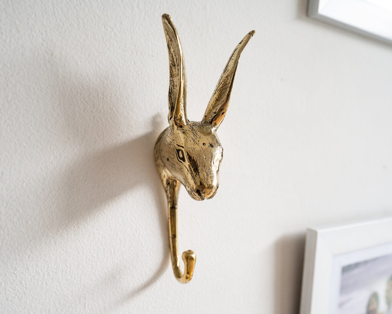 Brass Hook Rabbit 7 Inch / 17 Cm Animal Hook Wall Hook Gold - Etsy
