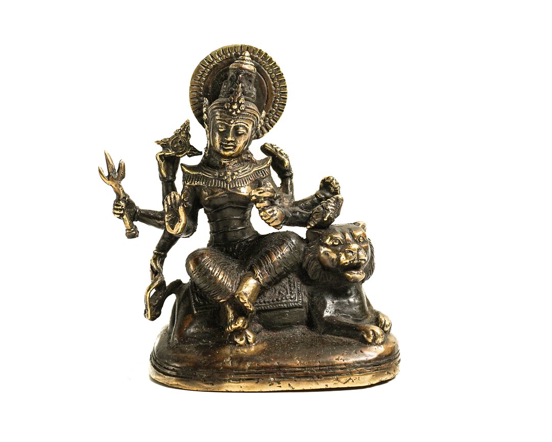 Mahakali Statue 7 Inch / 18 Cm , Hindu God Figurine , Bronze Kali ...
