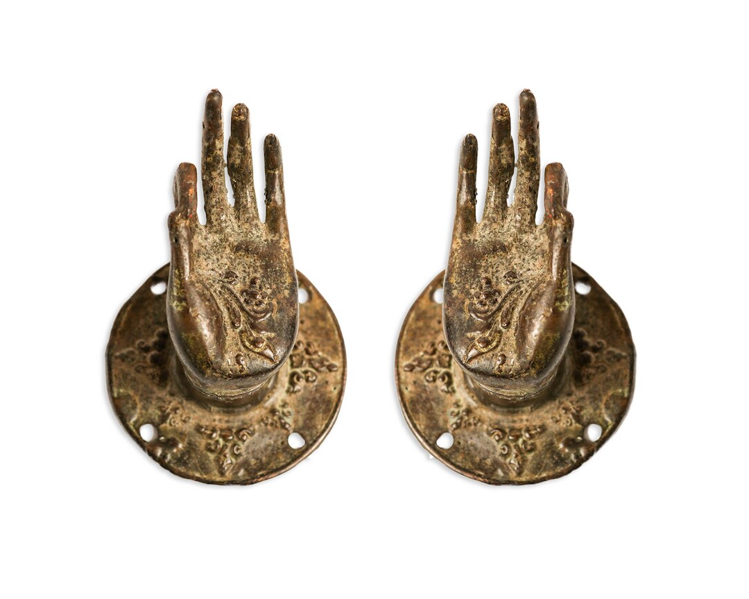 Set-pull Grab Hook 2.5 Inch / 6 Cm, Shuni Mudra Buddha, Hand Shape Knob ...