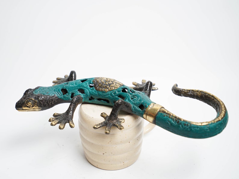 3 Sizes Bronze Lizard Statue Lizard Figurine House Decor | Etsy