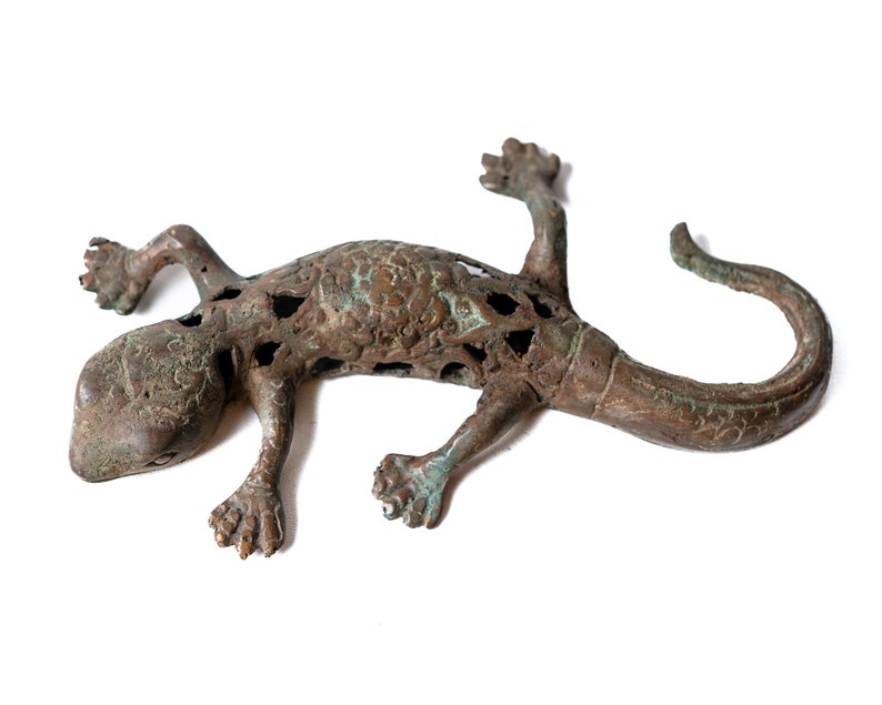 3 Sizes Bronze Lizard Statue Lizard Figurine House Decor | Etsy