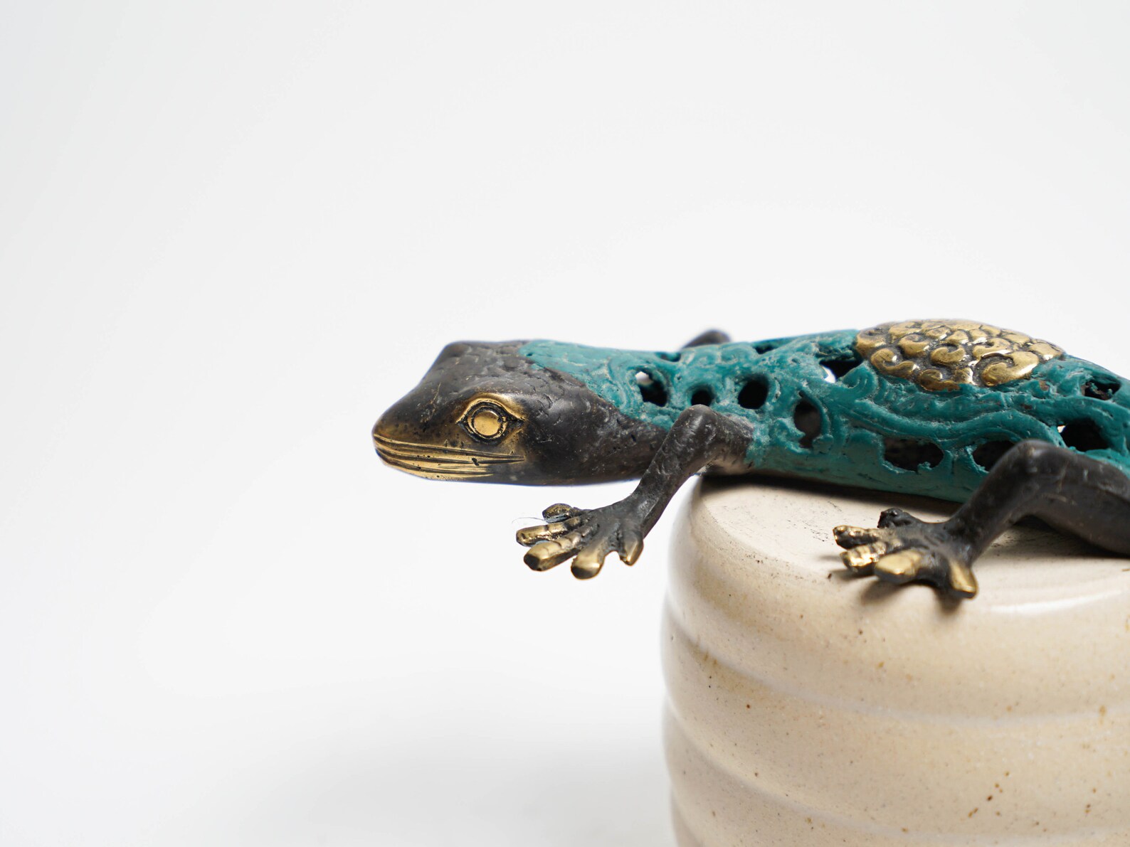 3 Sizes Bronze Lizard Statue Lizard Figurine House Decor | Etsy