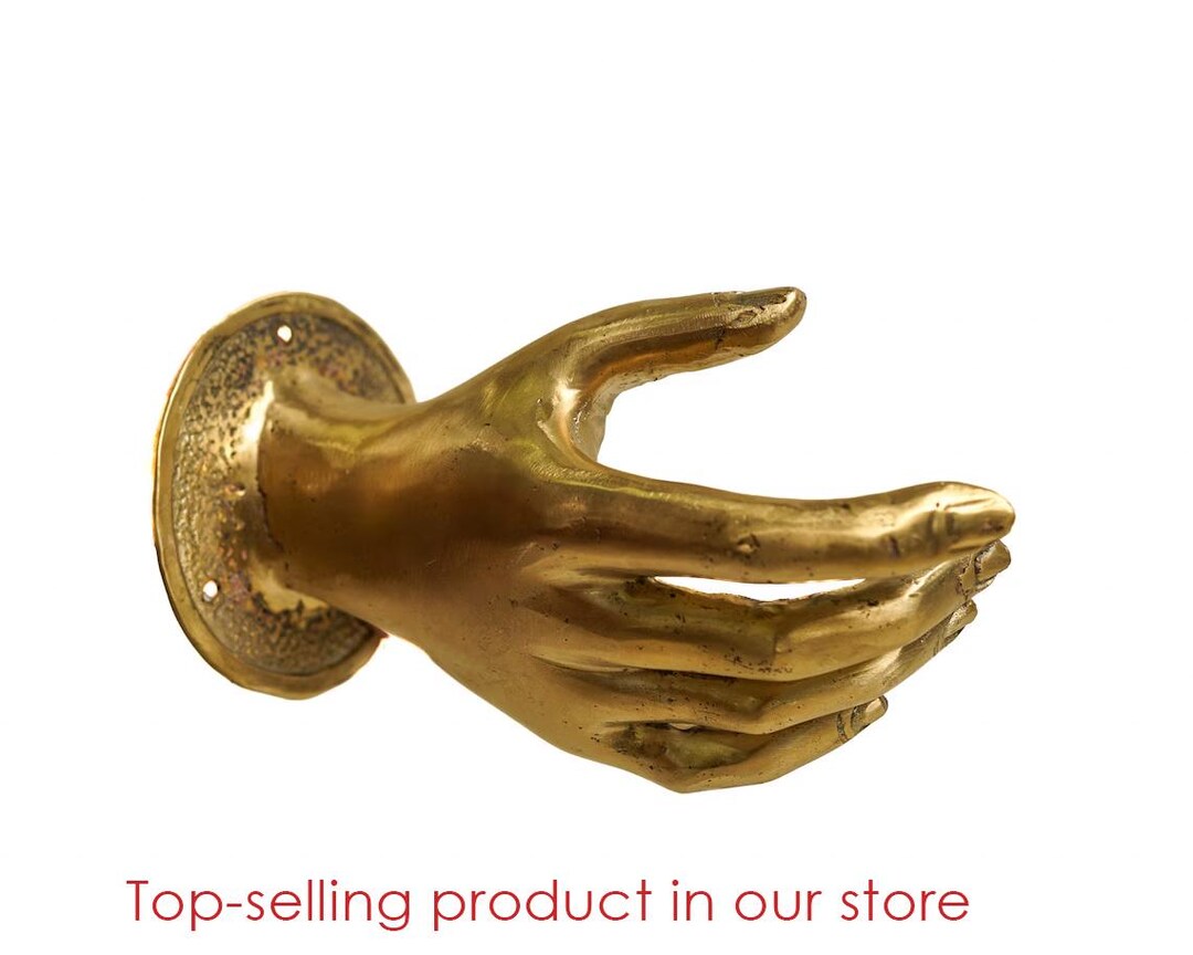 Pull Brass Door Handle Hand 1:1 Hand Size, Hand Shake Door, Hand Door ...