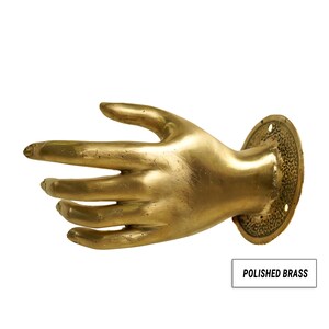 Pull Brass Door Handle Hand 1:1 Hand Size, Hand Shake Door, Hand Door ...