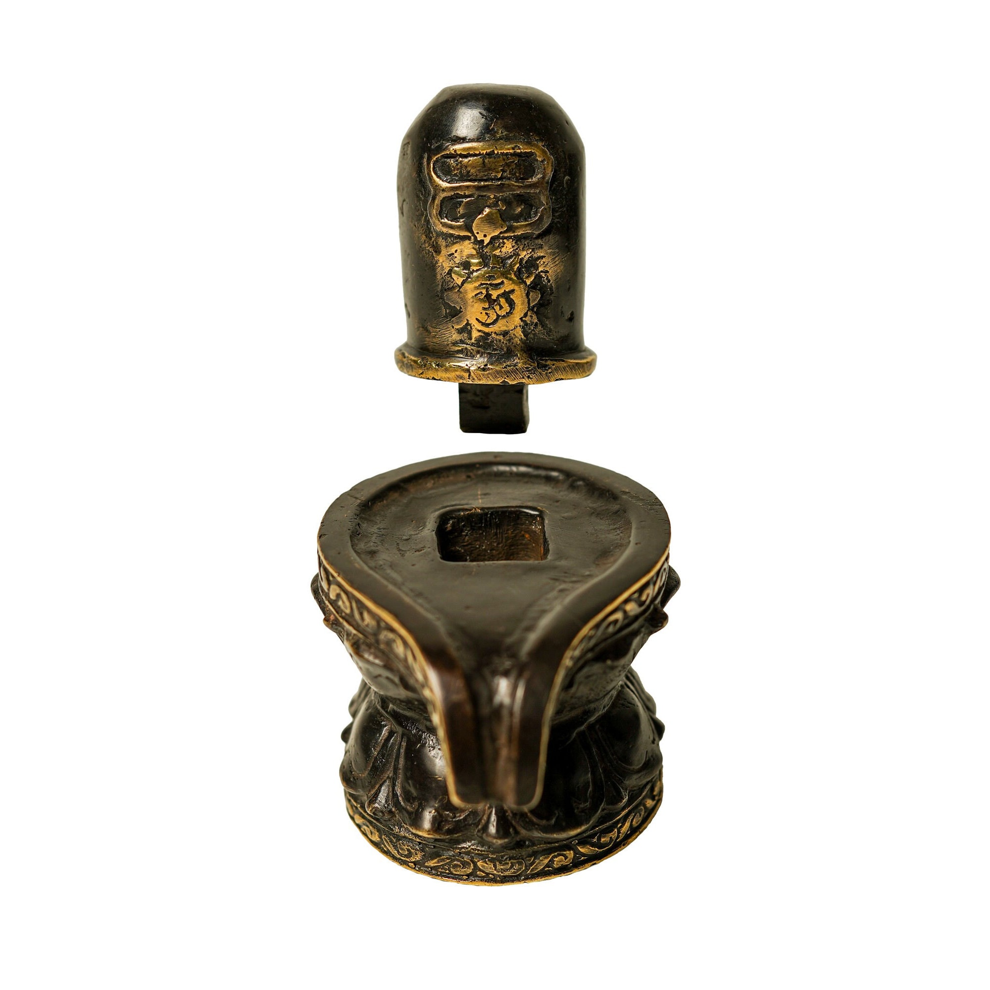 Lingam Yoni Shiva Bronze 4 Inch / 10 Cm, Linga and Shivling, Hindu ...