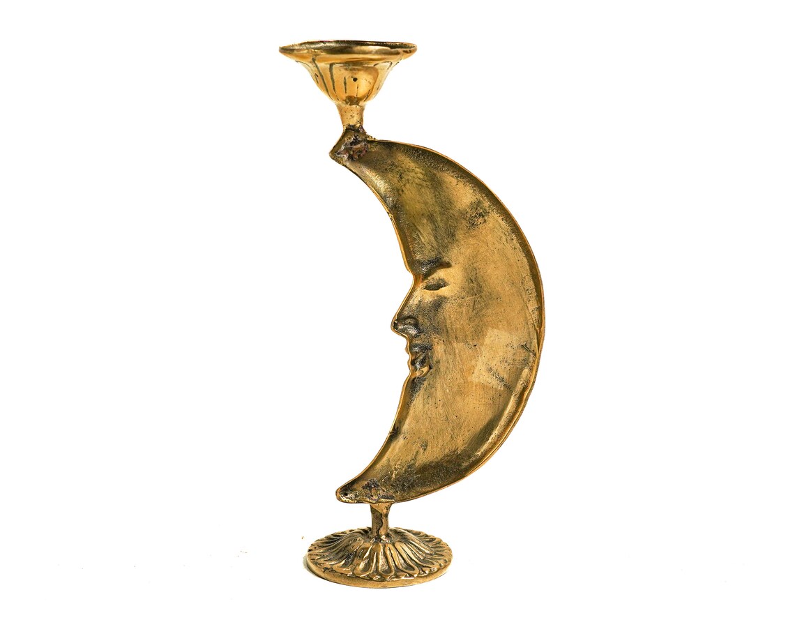 Crescent Candle Holder 7 Inch / 18 Cm, Candle Holder, Housewarming ...